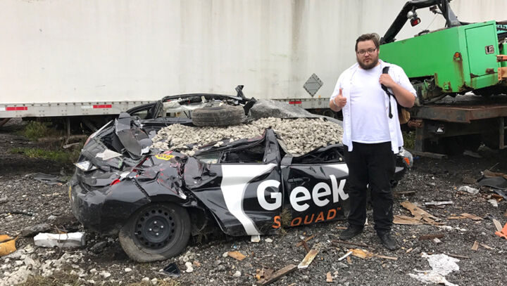 Agent Walks Away Unscathed After Geekmobile is Buried Under Gravel ...